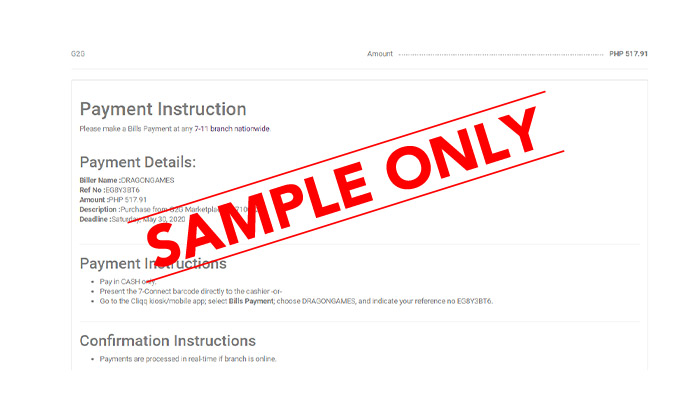 Checkout with 7-11 - G2G Payment Guide