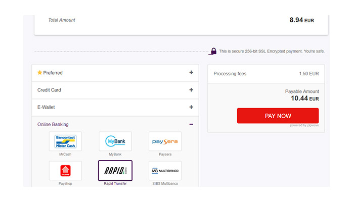 Checkout with Rapid Transfer - G2G Payment Guide